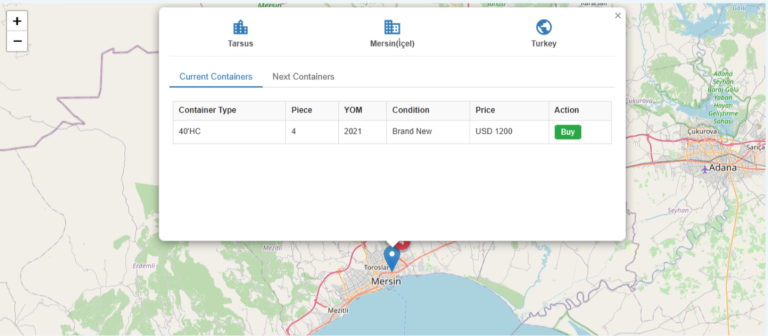 Container Locations Map – Glosy Software