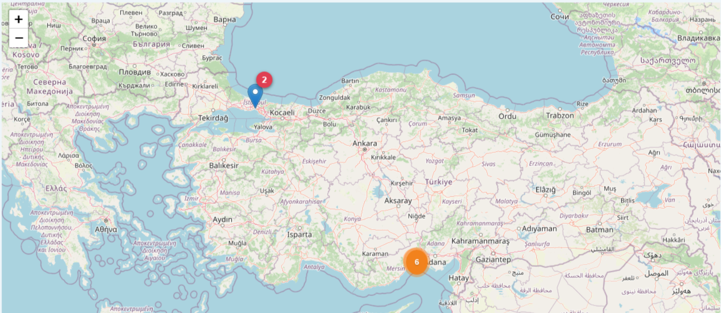Container Locations Map – Glosy Software